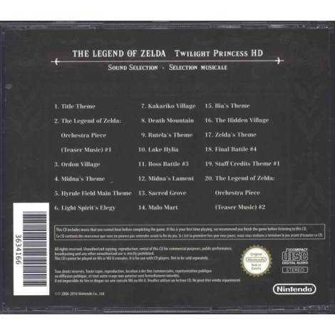 The Legend of Zelda Twilight Princess HD Sound Selection Soundtrack ...